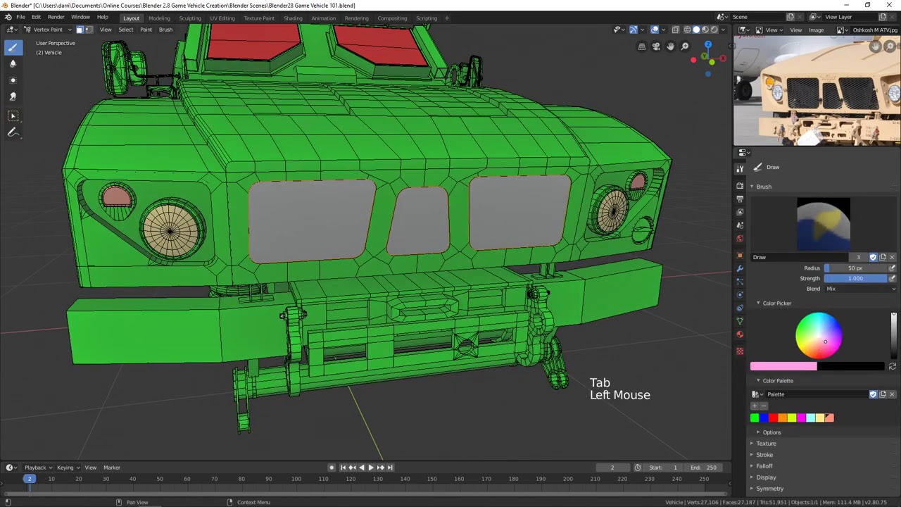 101 Finishing the Color ID Map for the Vehicle - YouTube