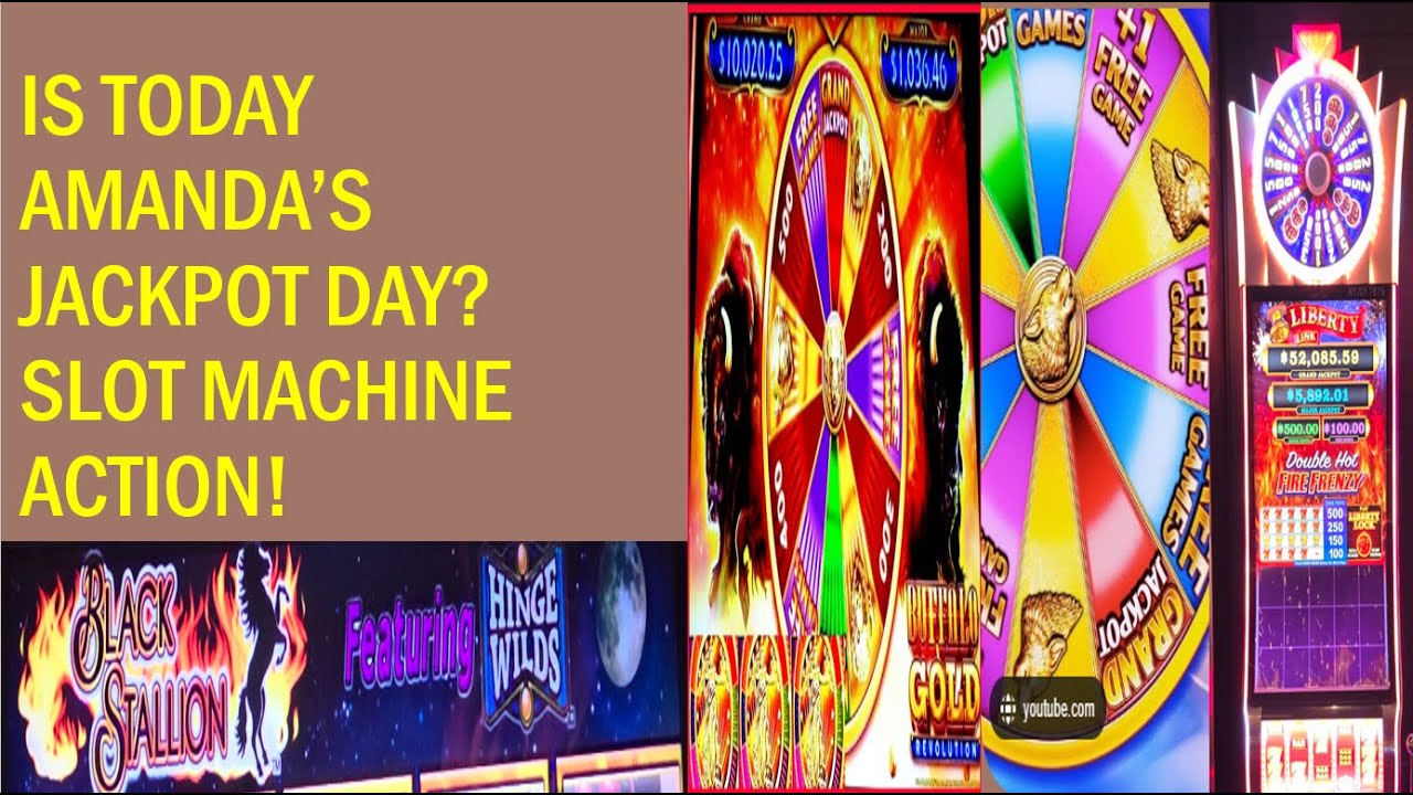 IS TODAY AMANDA'S JACKPOT DAY? SLOT MACHINE ACTION! - YouTube
