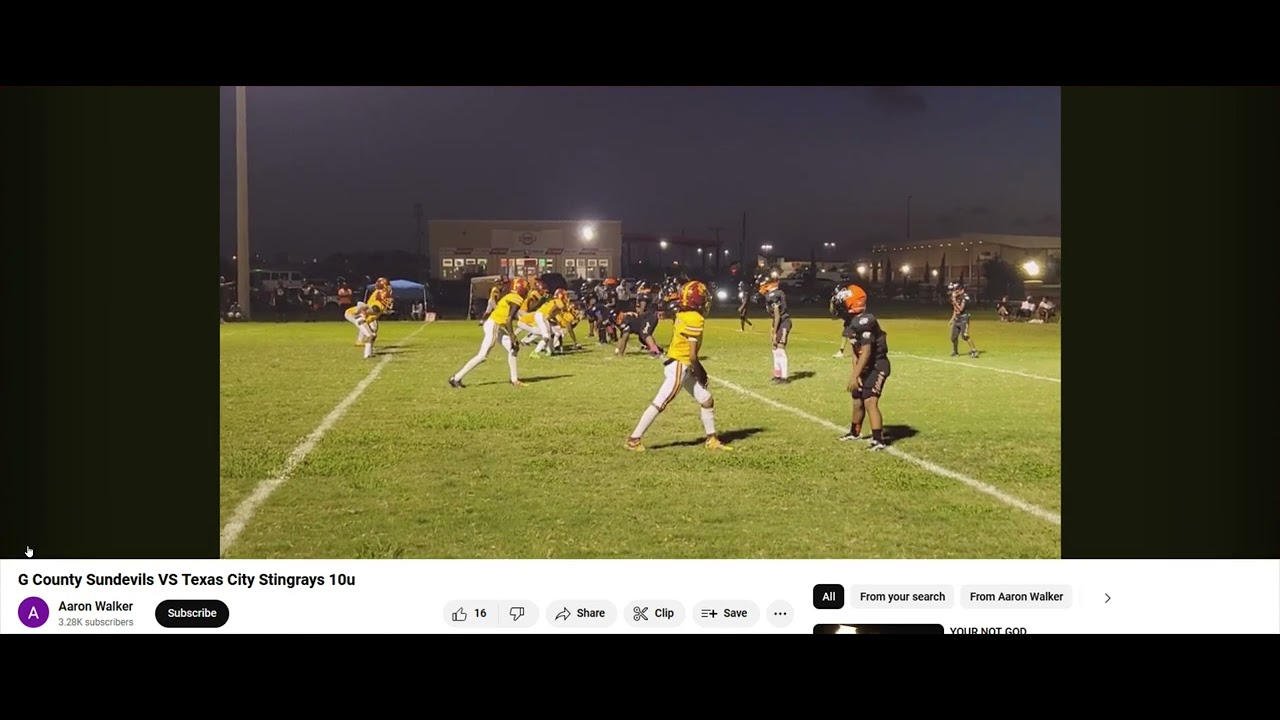 G County Sundevils VS Texas City Stingrays Ghost Spillways (1Brian God ...