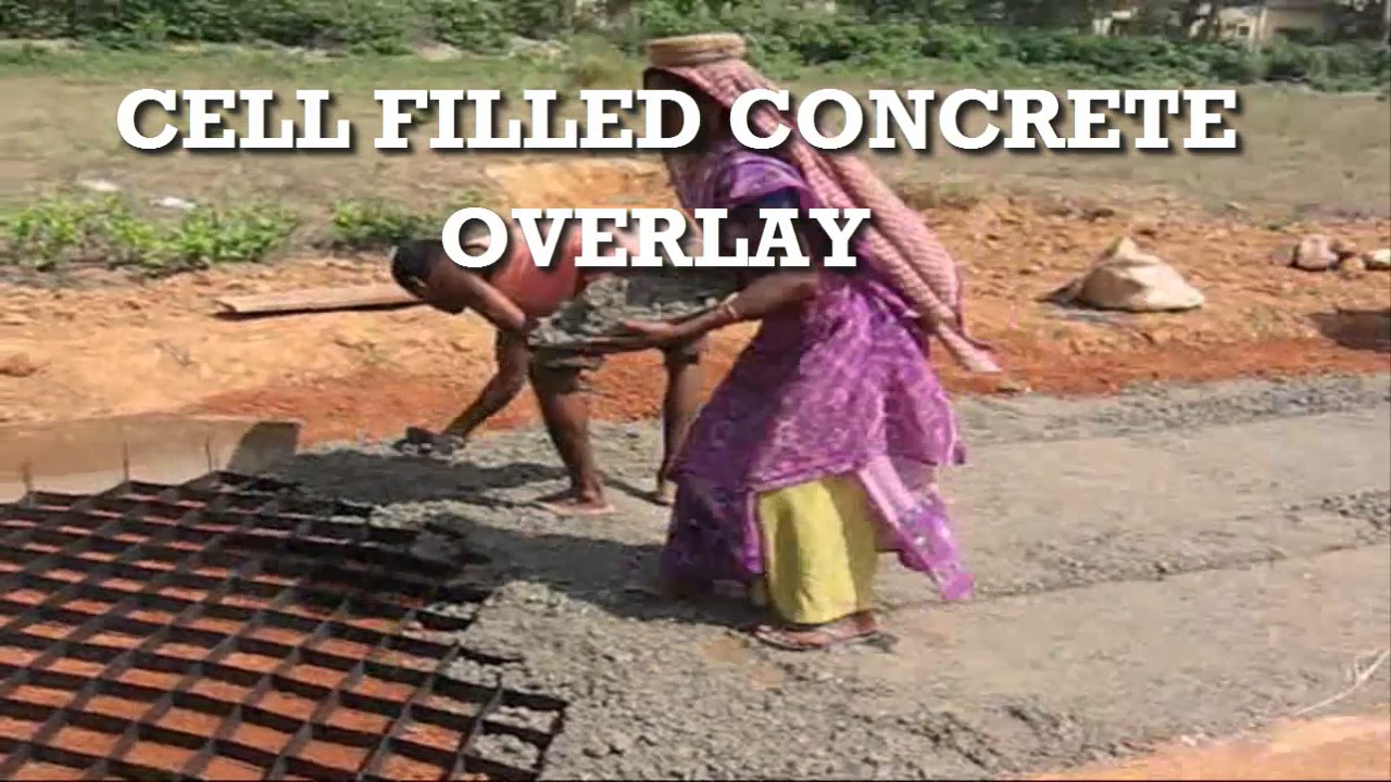 CELL FILLED CONCRETE OVERLAY - YouTube