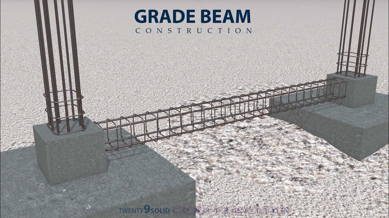 Grade Beam Construction Process | Footing | Column | Grade Beam ...