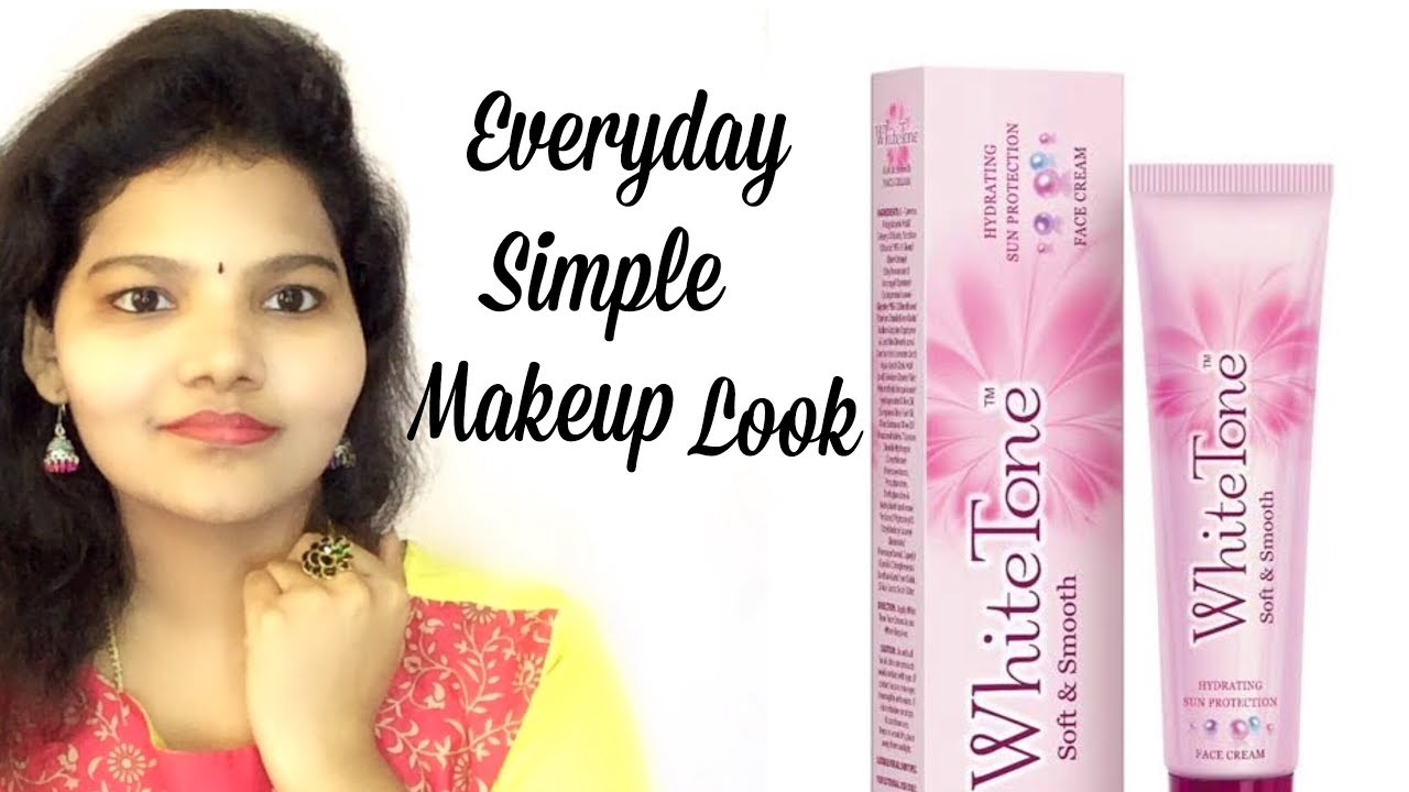 Makeup with White Tone Face Cream - YouTube