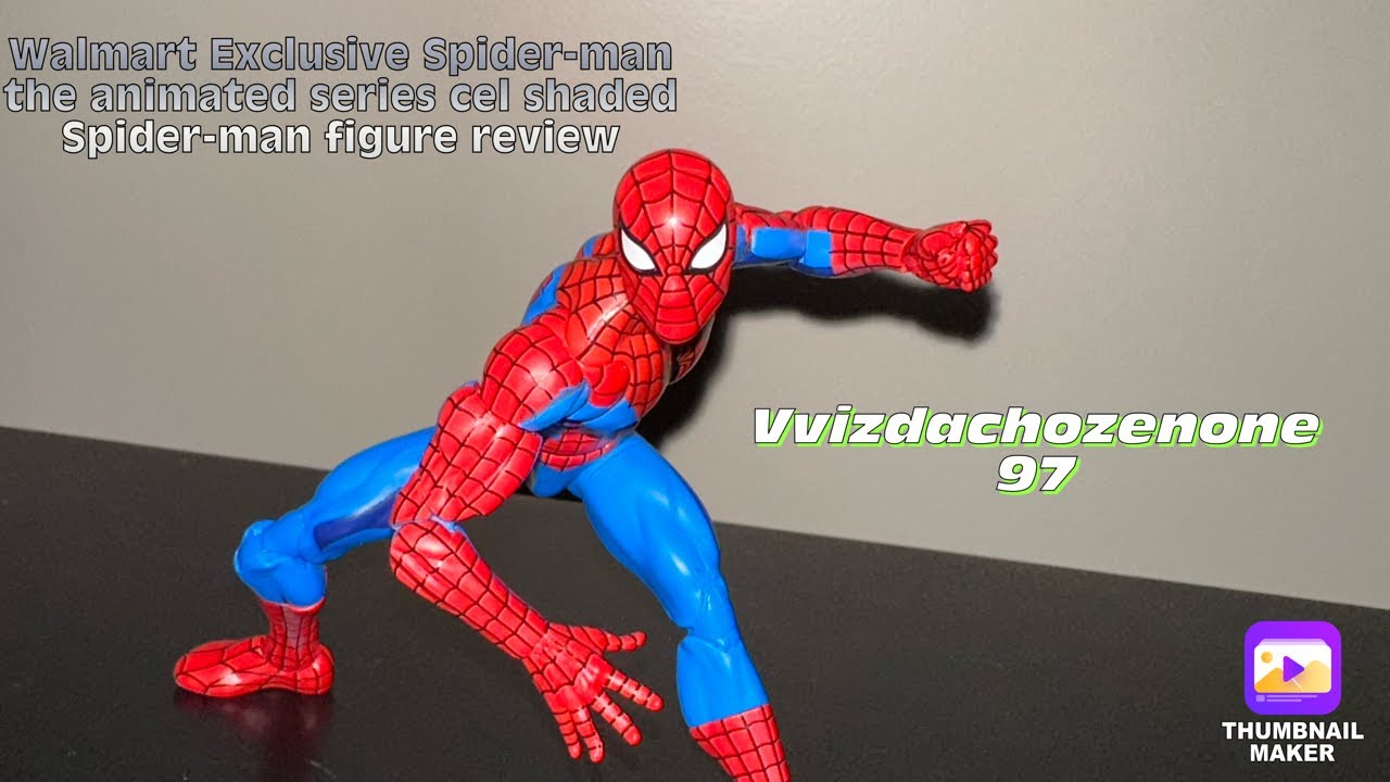 Amazing! Retro carded Spider-man The animated series cel shaded Spider ...