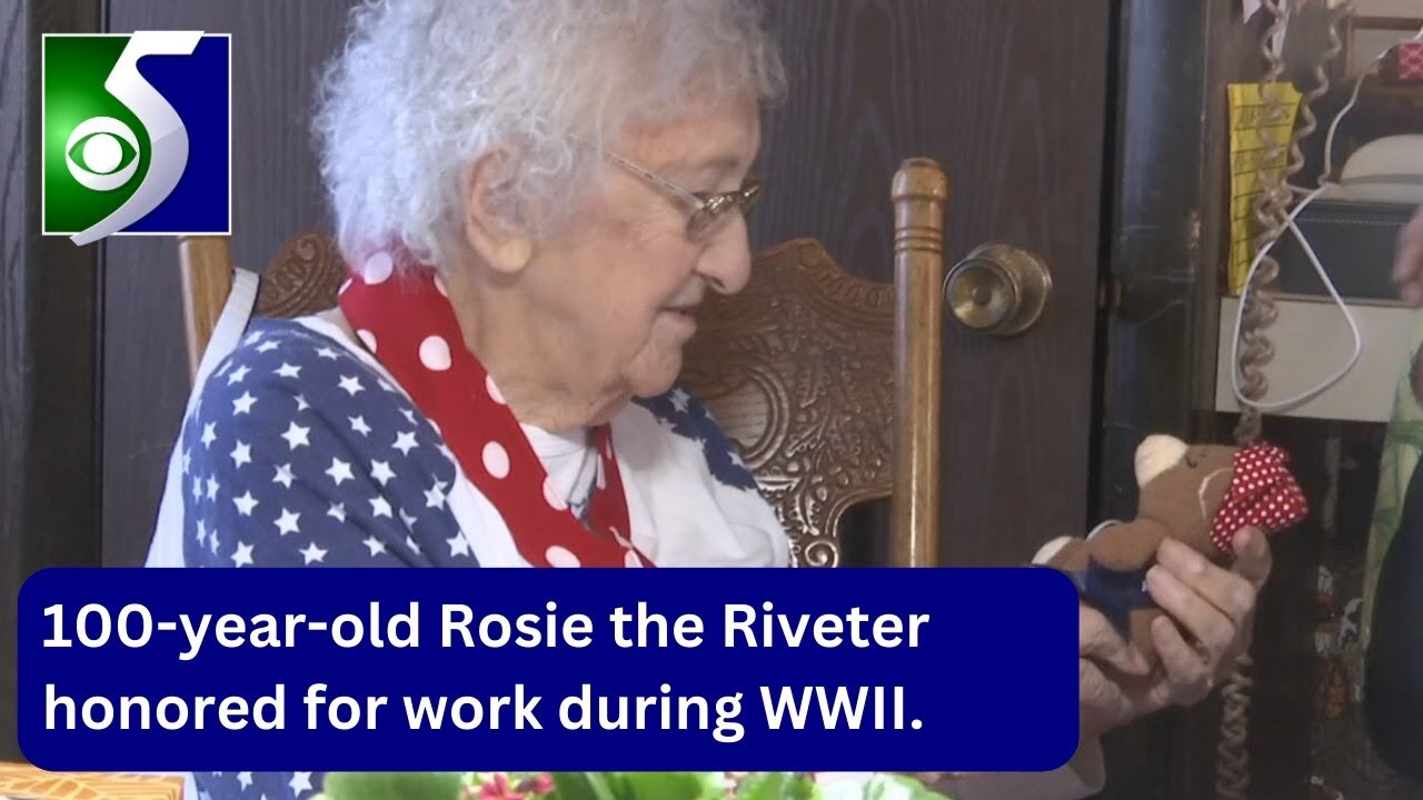 Real life Rosie the Riveter honored for work in WWII - YouTube