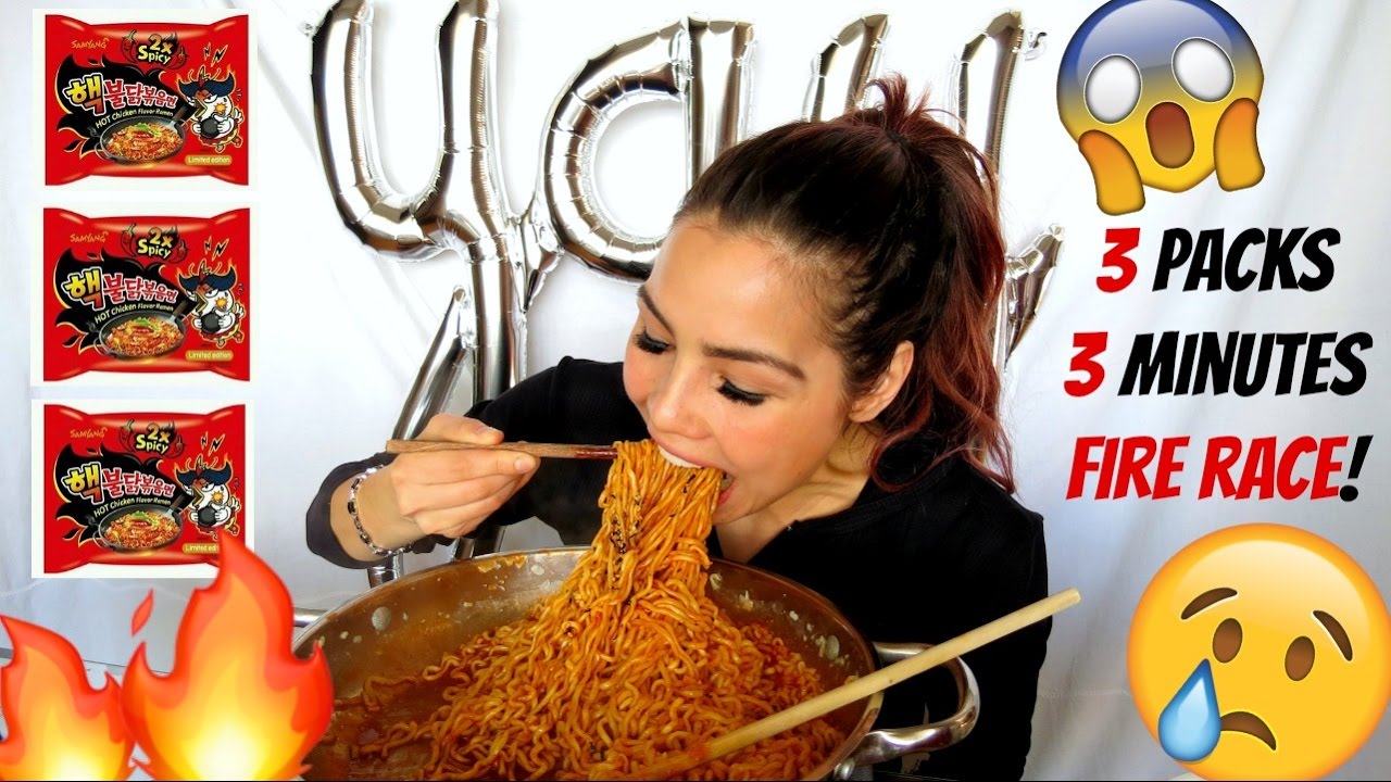EXTREME SPICY NOODLE CHALLENGE / RACE MUKBANG 먹방 | 13K GIVEAWAY - YouTube