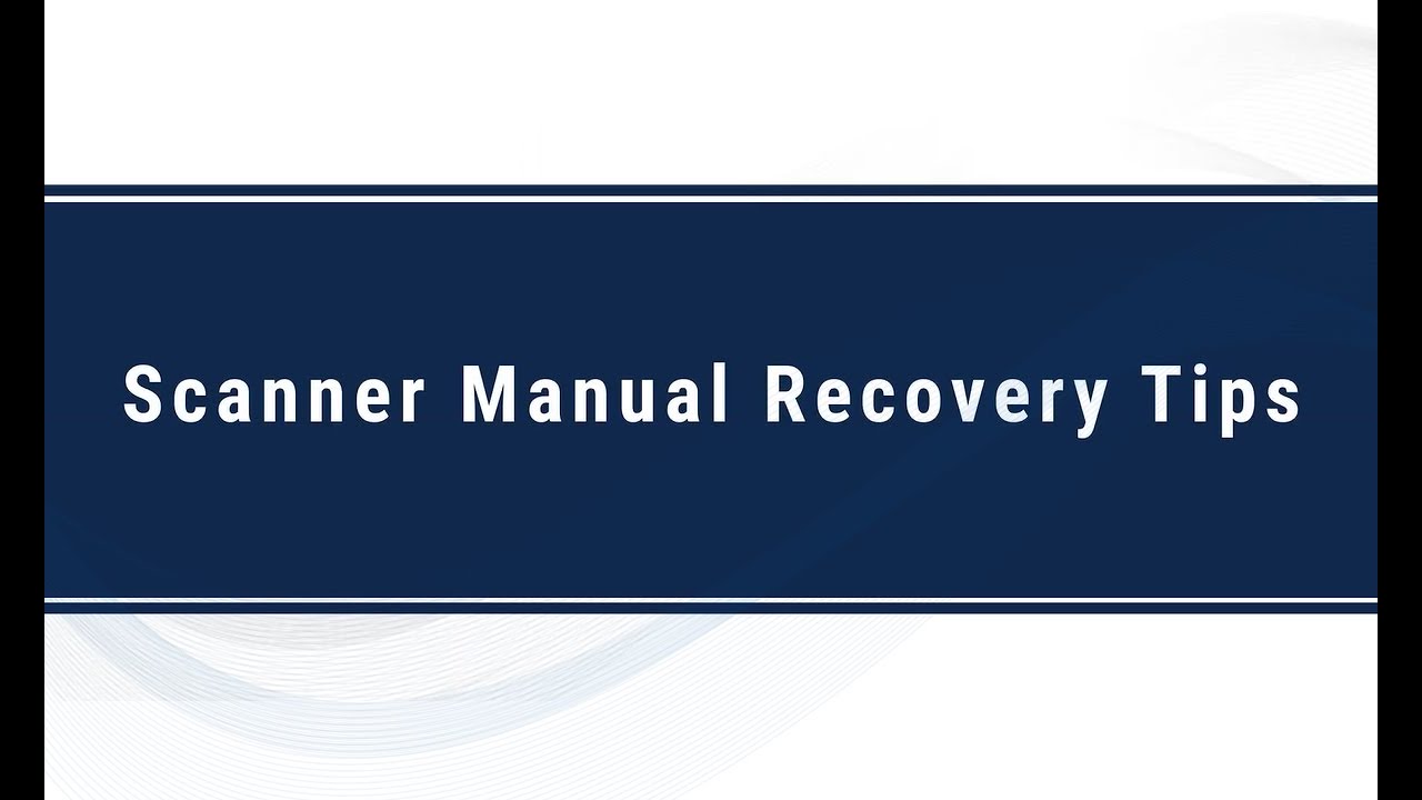 Aperio GT 450 Scanner Quick Tips: Scanner Manual Recovery - YouTube