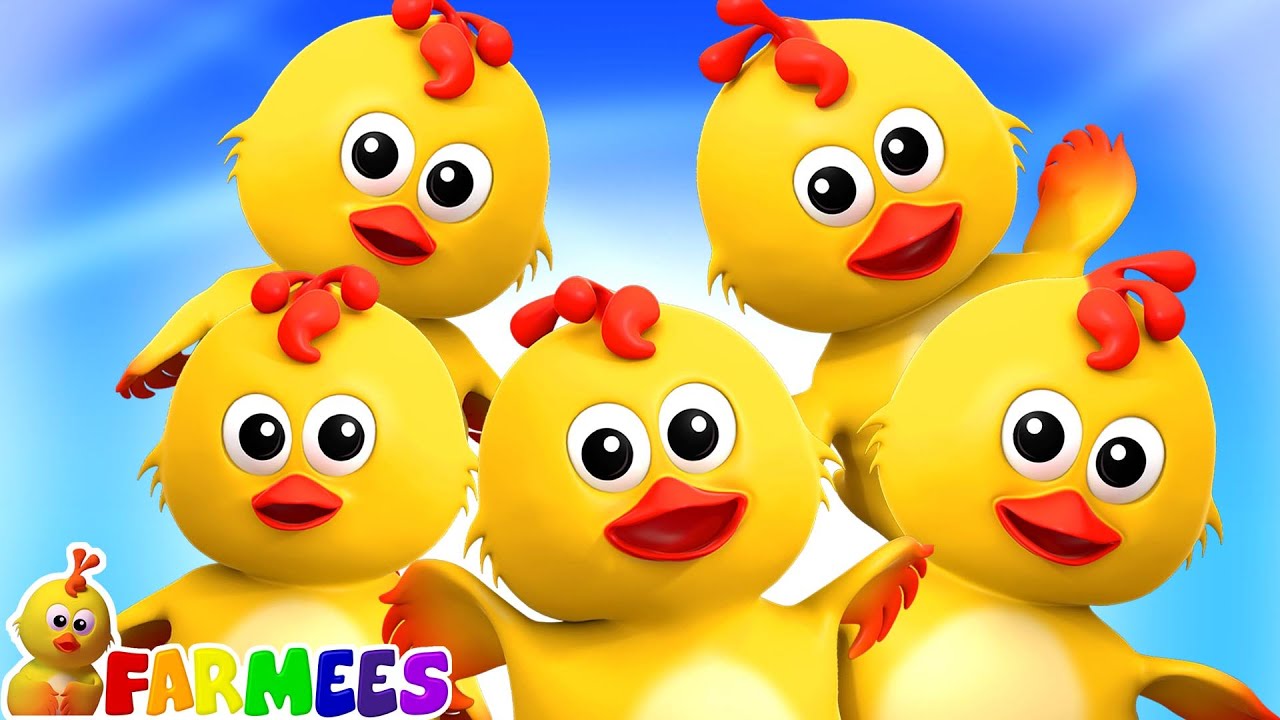 Five Little Chicks + More Kids Songs & Cartoon Videos by Farmees - YouTube