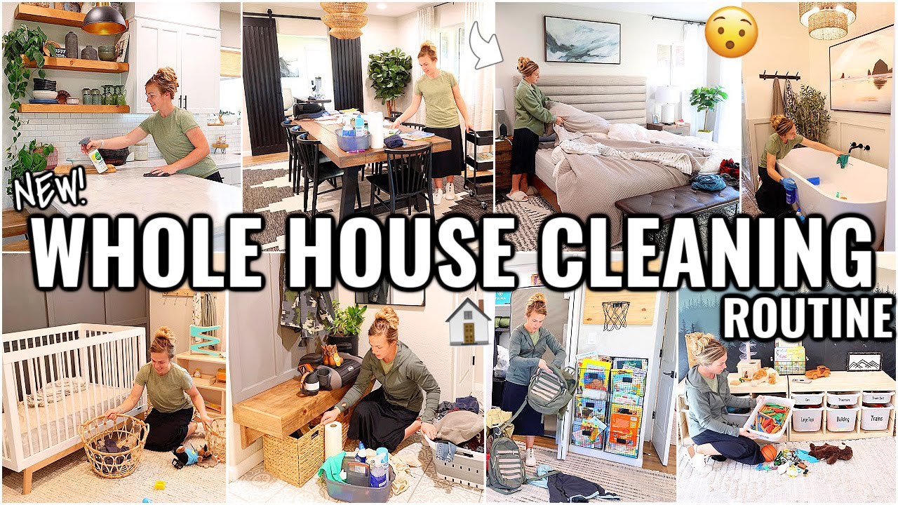 WHOLE HOUSE CLEAN WITH ME!🏠 WEEKLY CLEANING ROUTINE | 2024 CLEANING ...