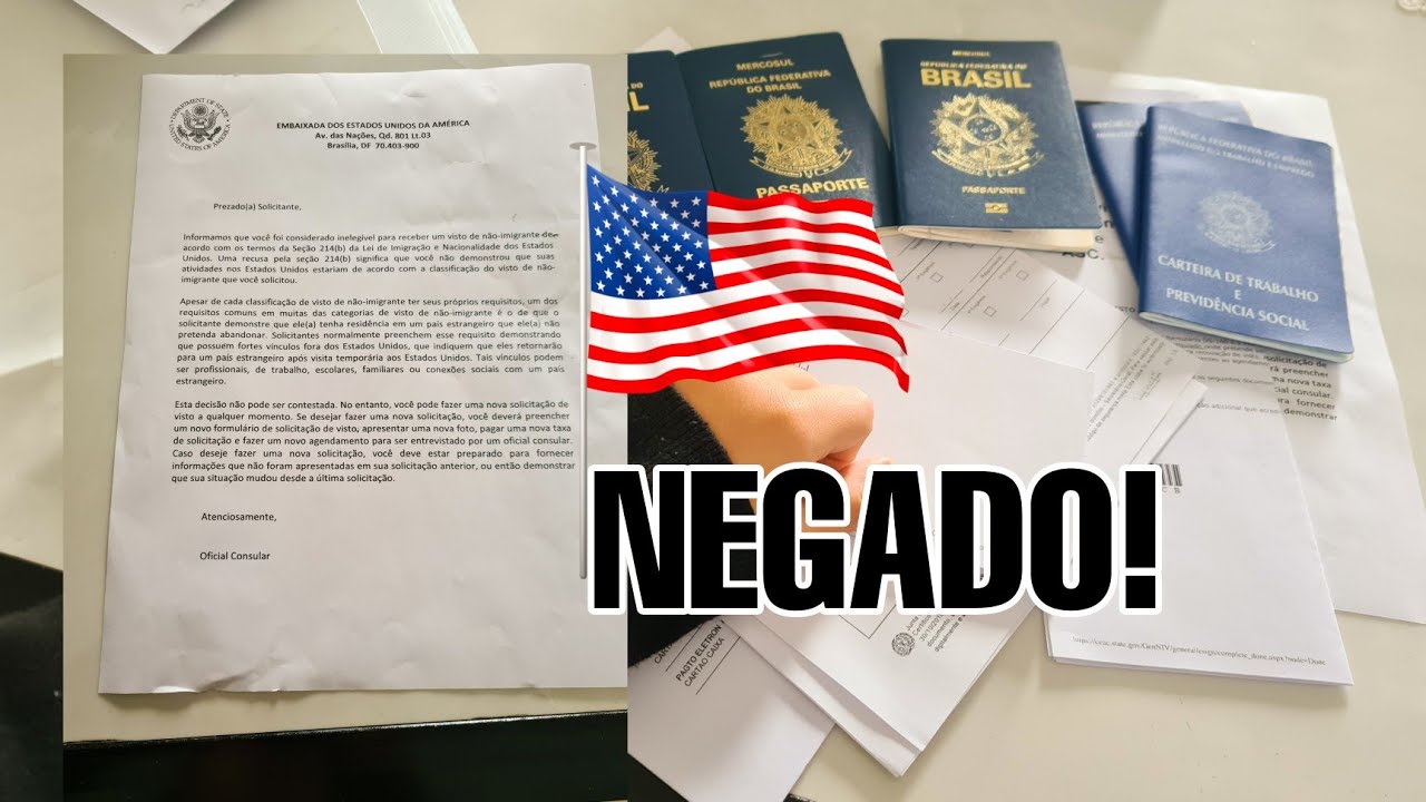 VISTO AMERICADO NEGADO EM 2022 | CONTEI TUDO, COMO FOI A ENTREVISTA E ...