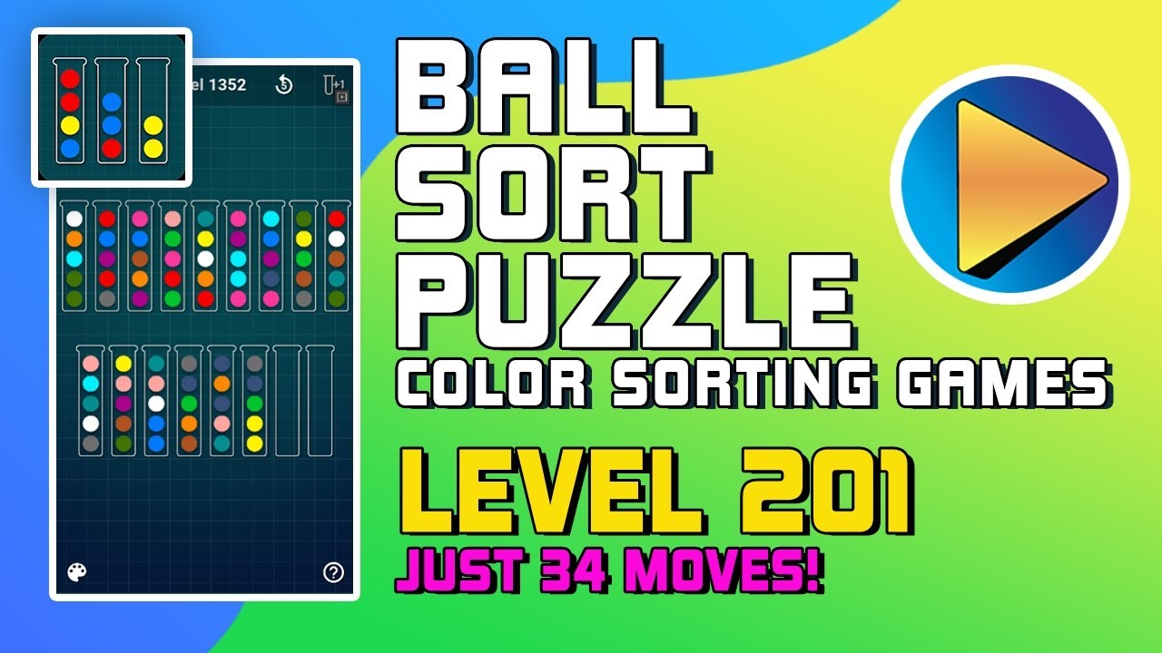 Ball Sort Puzzle - Color Sorting Games Level 201 Walkthrough [34 Moves ...