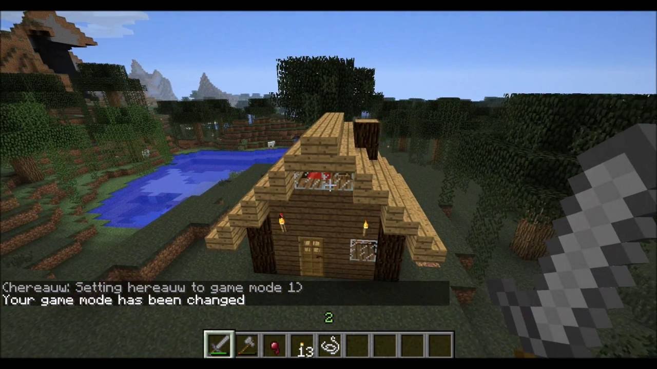 INSANE HOUSE ON FIRST DAY OF MINECRAFT! MUST SEE - YouTube
