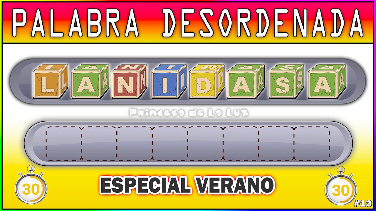 ORDENAR LAS PALABRAS 🔠 Un RETO ¿TE ATREVES? 🌞 ESPECIAL VERANO ⛱ ...