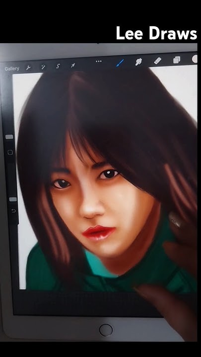 Drawing player 222 squid game in procreate ipad - YouTube