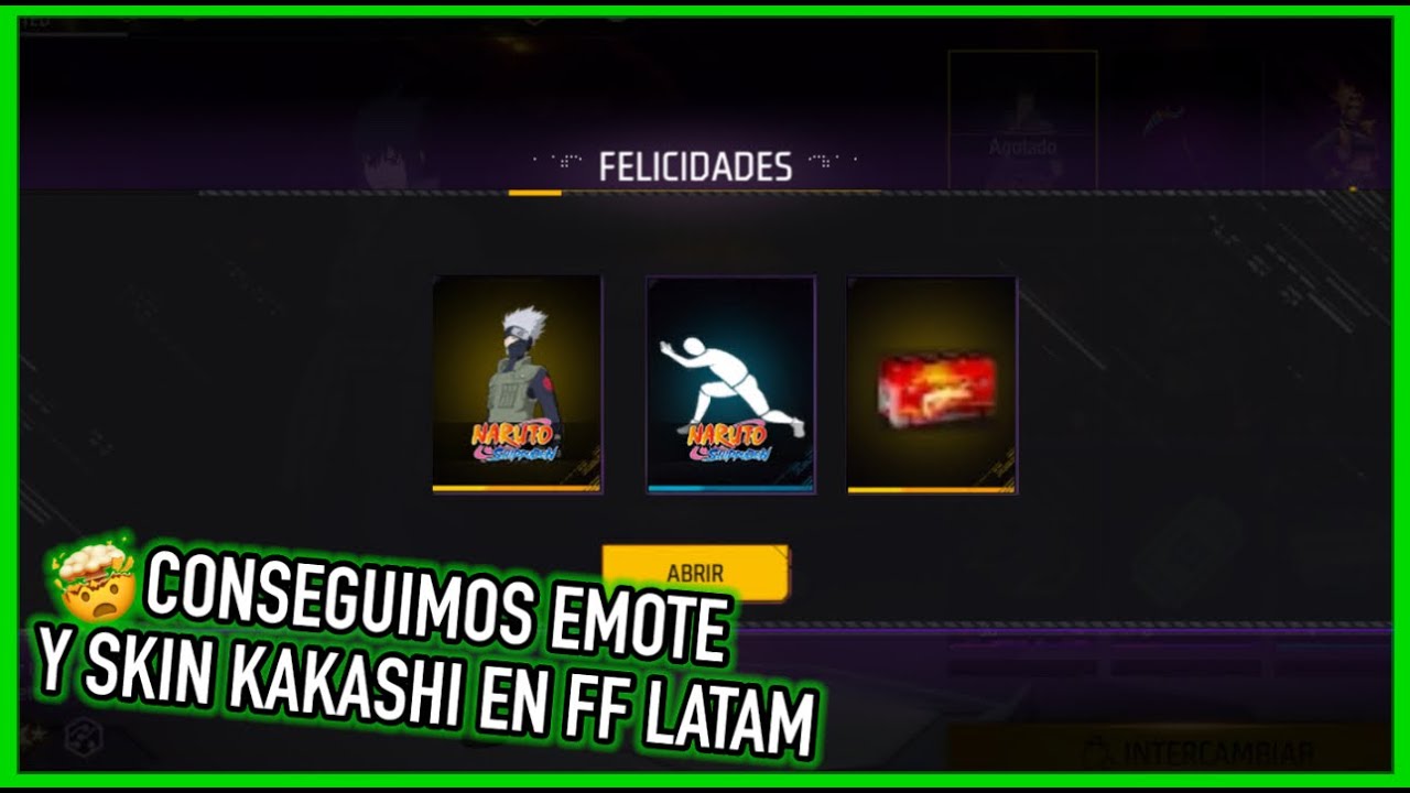 Hoy Llega la Skin de Kakashi y Emote con Cajas Sorpresas a FF Latam😳 ...