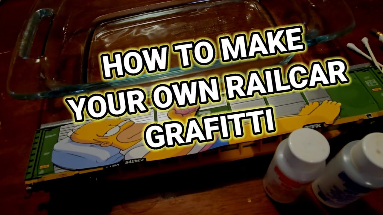 HOW TO MAKE YOUR OWN RAILCAR DECAL GRAFITTI - YouTube