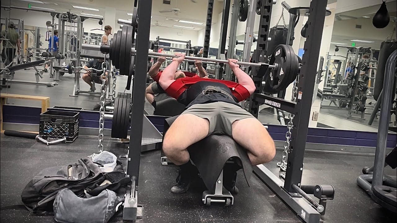 20240822 300 Close Grip Pin Bench Press +25lbs Of Chains - Today's ...