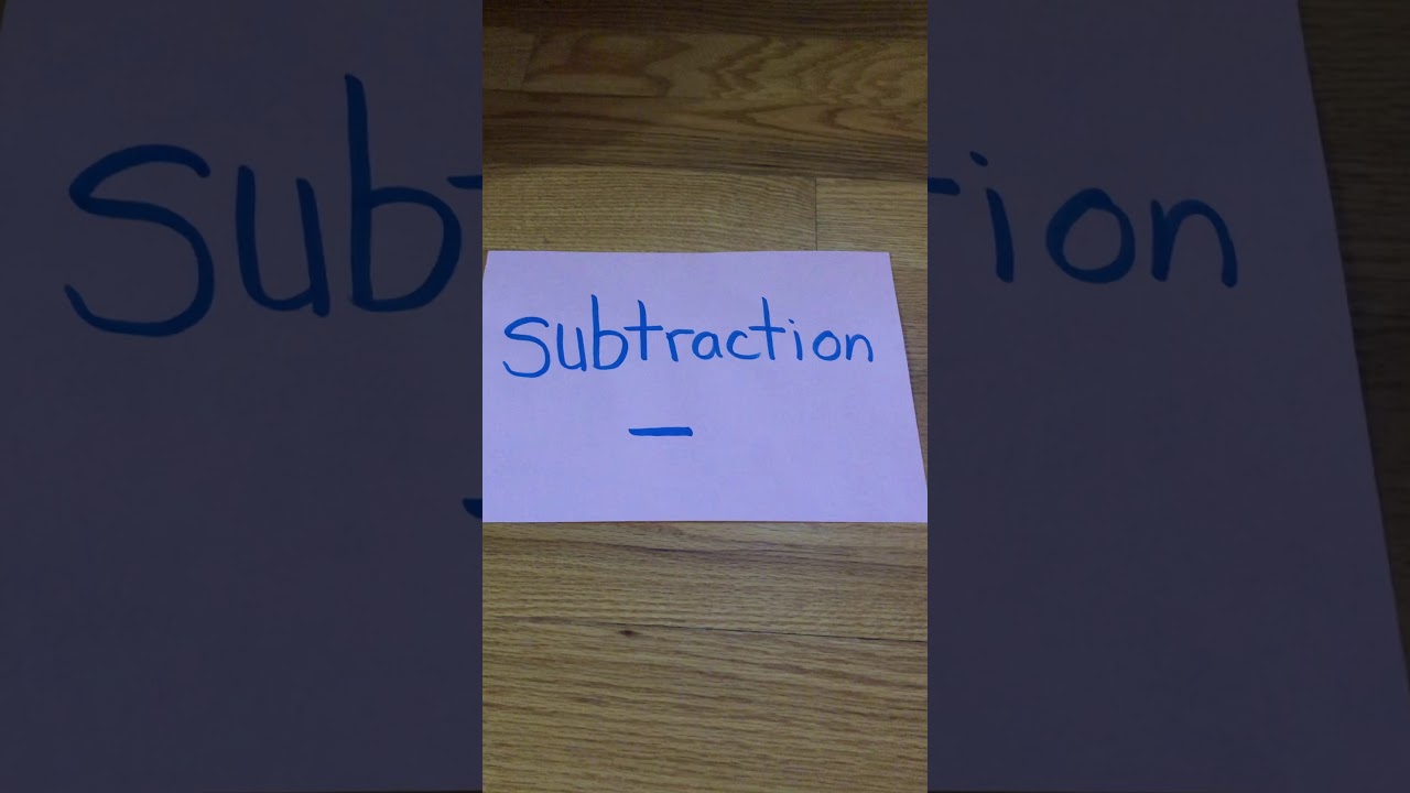 Subtraction Minuend Subtrahend Amd Difference Youtube