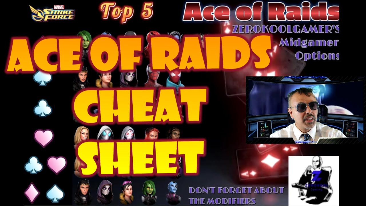 ACE OF RAIDS CHEAT SHEET!! #MSF #MarvelStrikeForce - YouTube