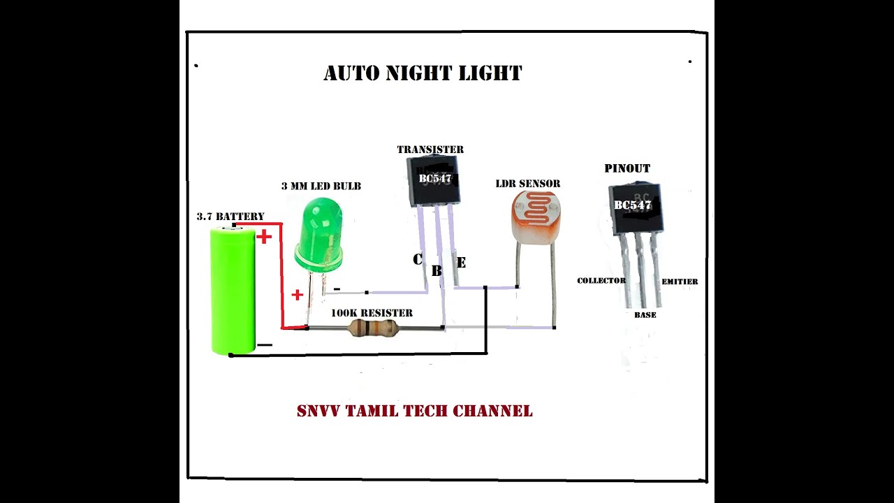 HOW TO AUTO NIGHT LIGHT CIRCUIT USE 3.7VDC BATTERY ? - YouTube