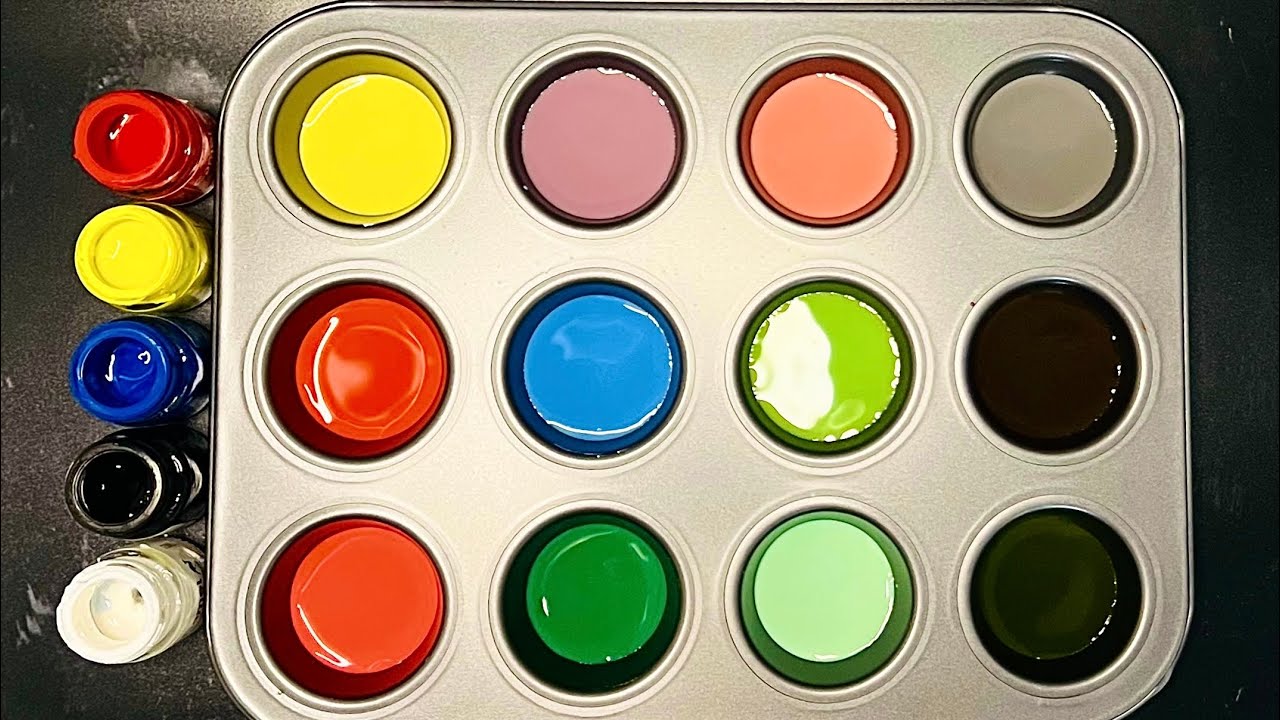 How to create 12 new Colors from 3 Primary Colors #colourmixing # ...