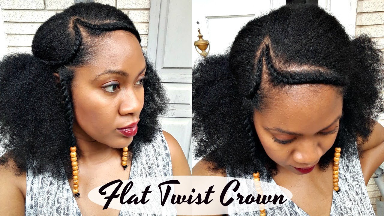 Flat Twist Crown + Protective Style on Natural Hair | Naturally Michy ...