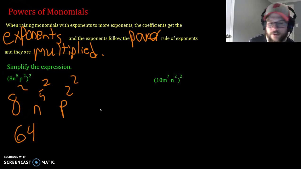 Powers of Monomials - YouTube