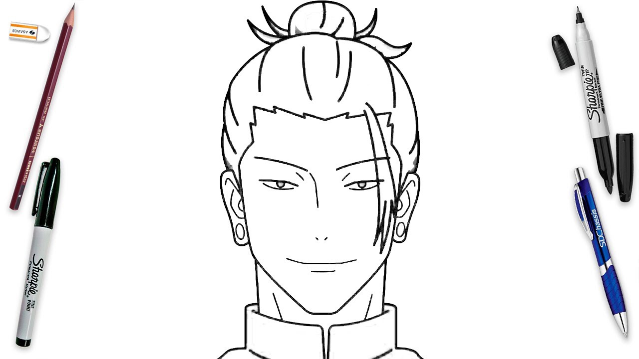 How To Draw Geto Suguru Easy Step By Step | Jujutsu Kaisen Drawing ...