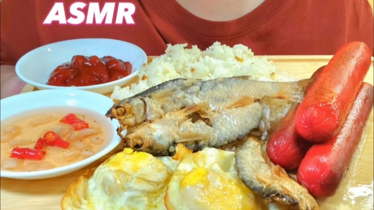 Filipino Breakfast (Hotsilog + Tuyô) MUKBANG - YouTube