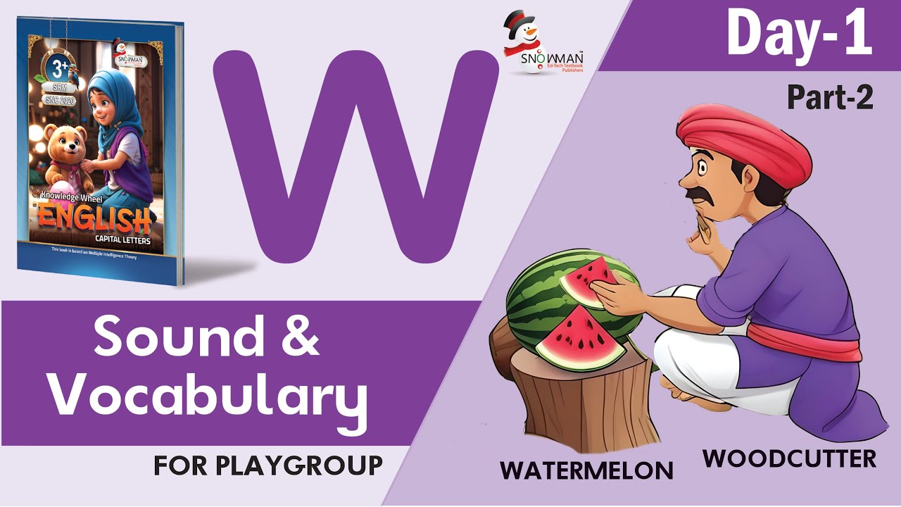 Letter W Sound and Vocabulary | Knowledge Wheel English | Playgroup ...