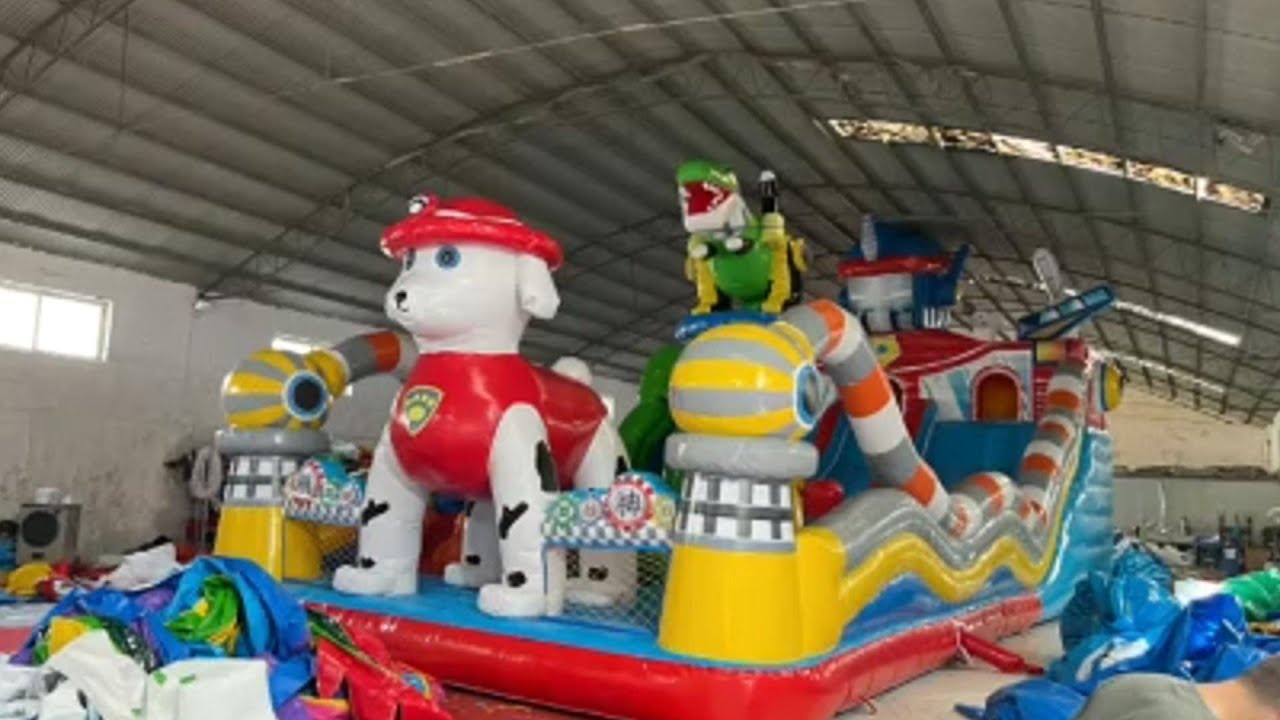 PAW Patrol Inflatable Obstacle Course - YouTube