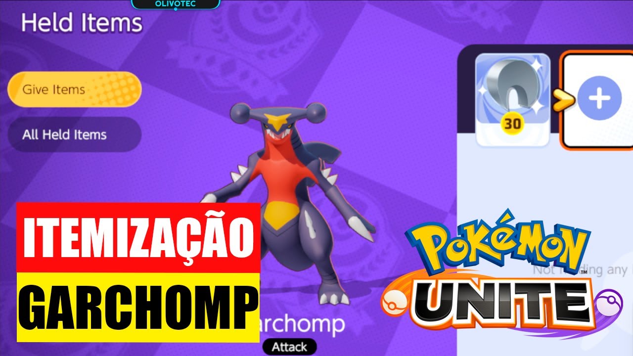 Quais os melhores itens GARCHOMP Build no POKEMON UNITE Android iOS e ...