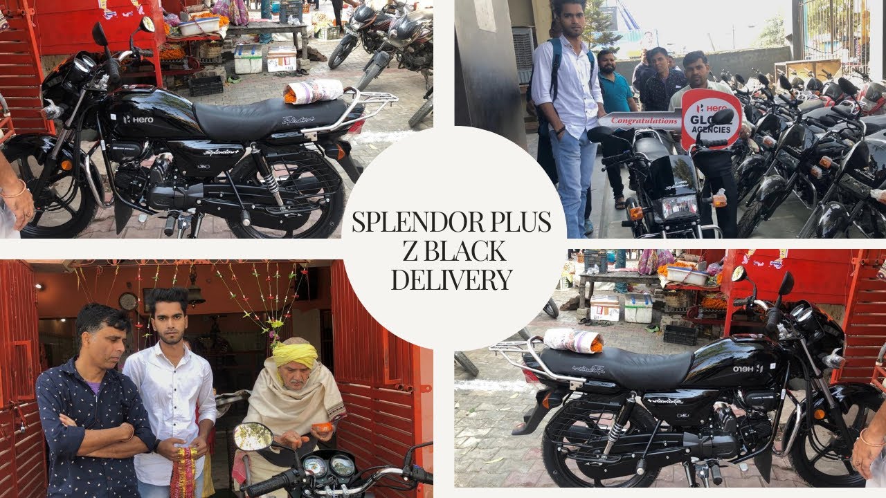 splendor plus z black delivery - YouTube