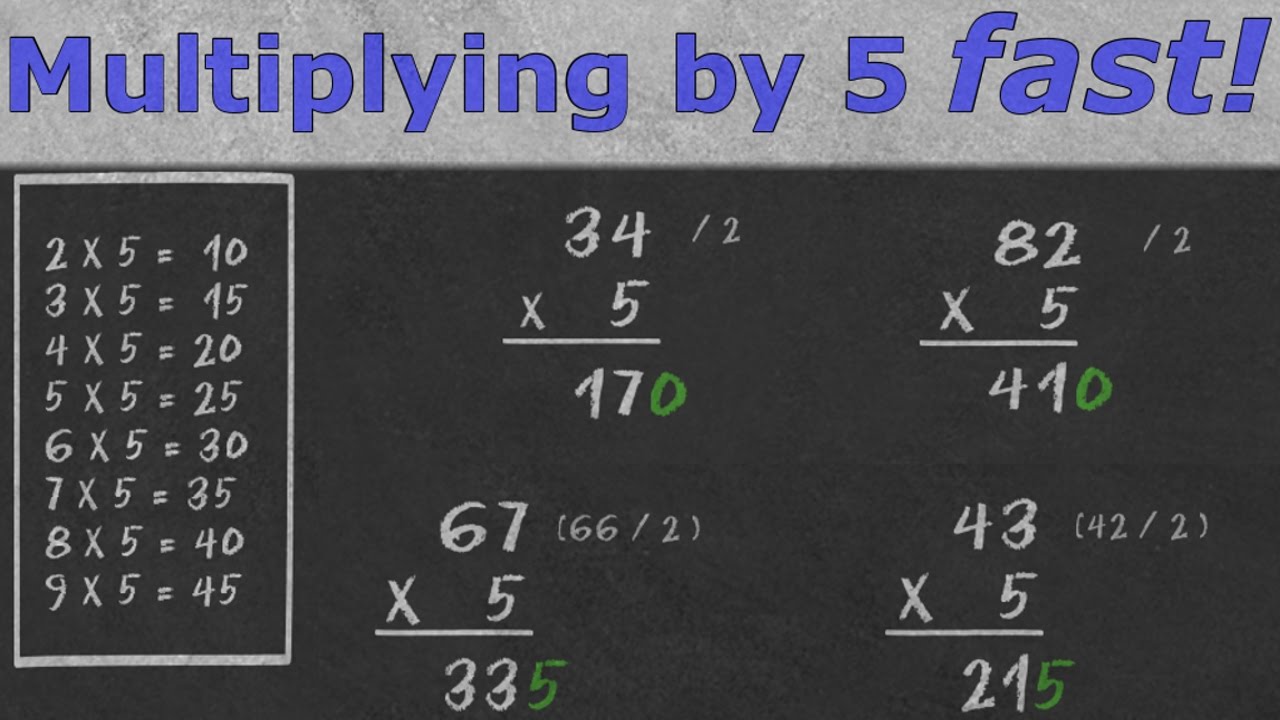 Multiplying By 5 Method How To Multiply By 5 Lightning Fast Quick