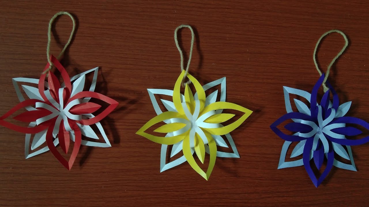 DIY.create a snowflakes flower/ craft tutorial - YouTube