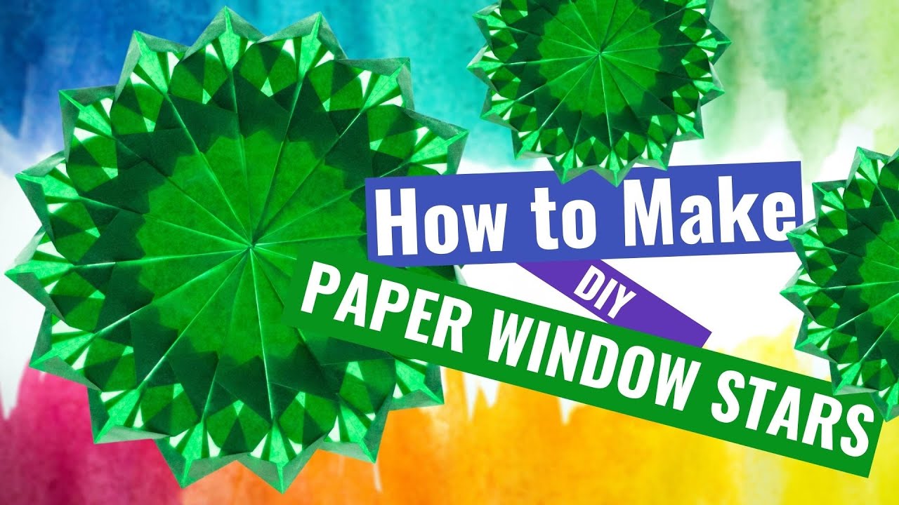 How to make DIY paper window stars - YouTube