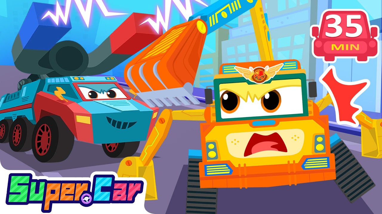 Super Magnet Car vs. Excavator 🧲 | Dig & Pull Quests | Rescue Cartoons ...