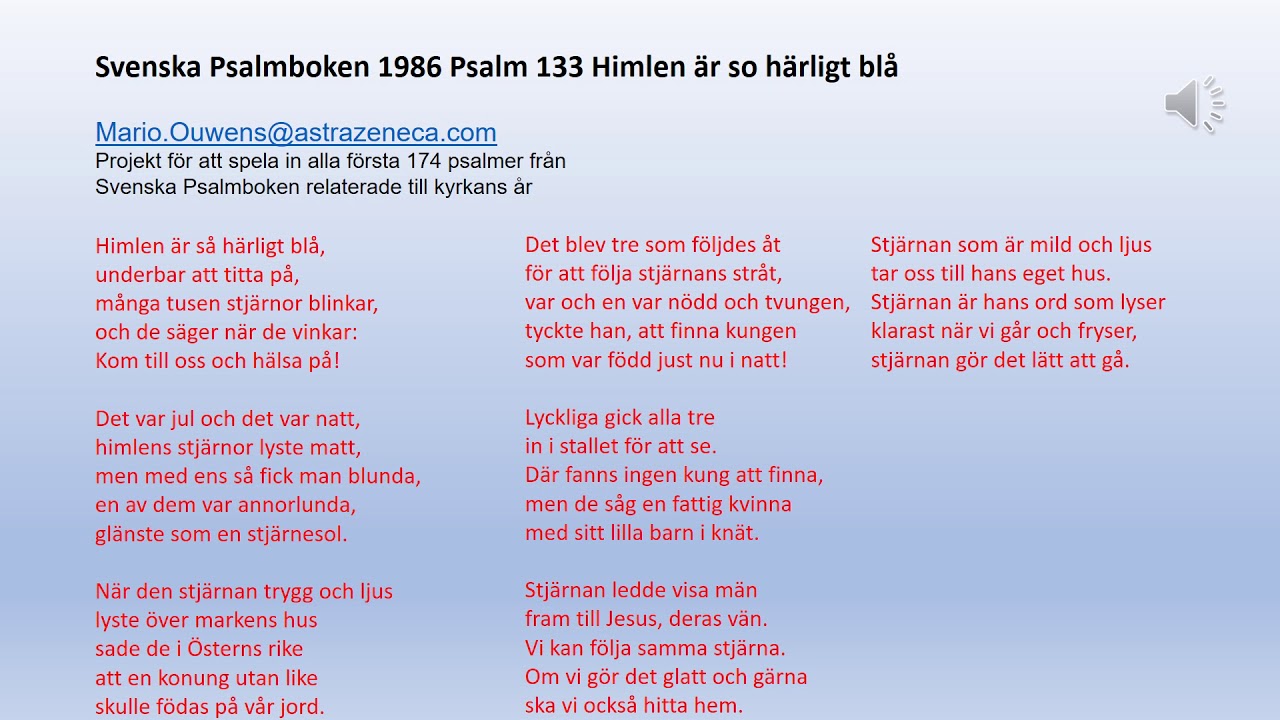 Psalm 133 Himlen är so härligt blå - YouTube