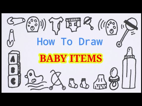 DRAWING OF BABY ITEMS | Baby Items || child toys | #howtodraw # ...