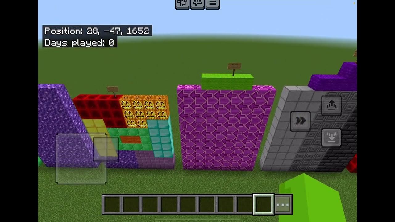 Minecraft Number blocks Learning The 12 Times Table - YouTube