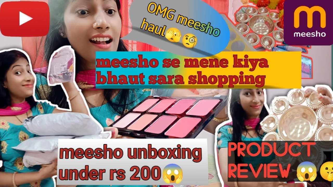 Meesho unboxing under 200 rs.😱||meesho products review||meesho se kiya ...