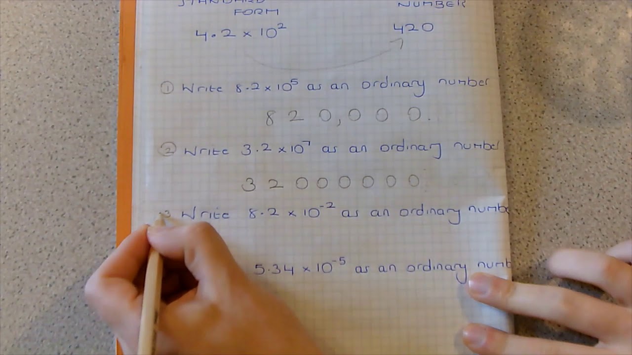 Standard Form To Ordinary Number YouTube Standard Form To Ordinary Number YouTube