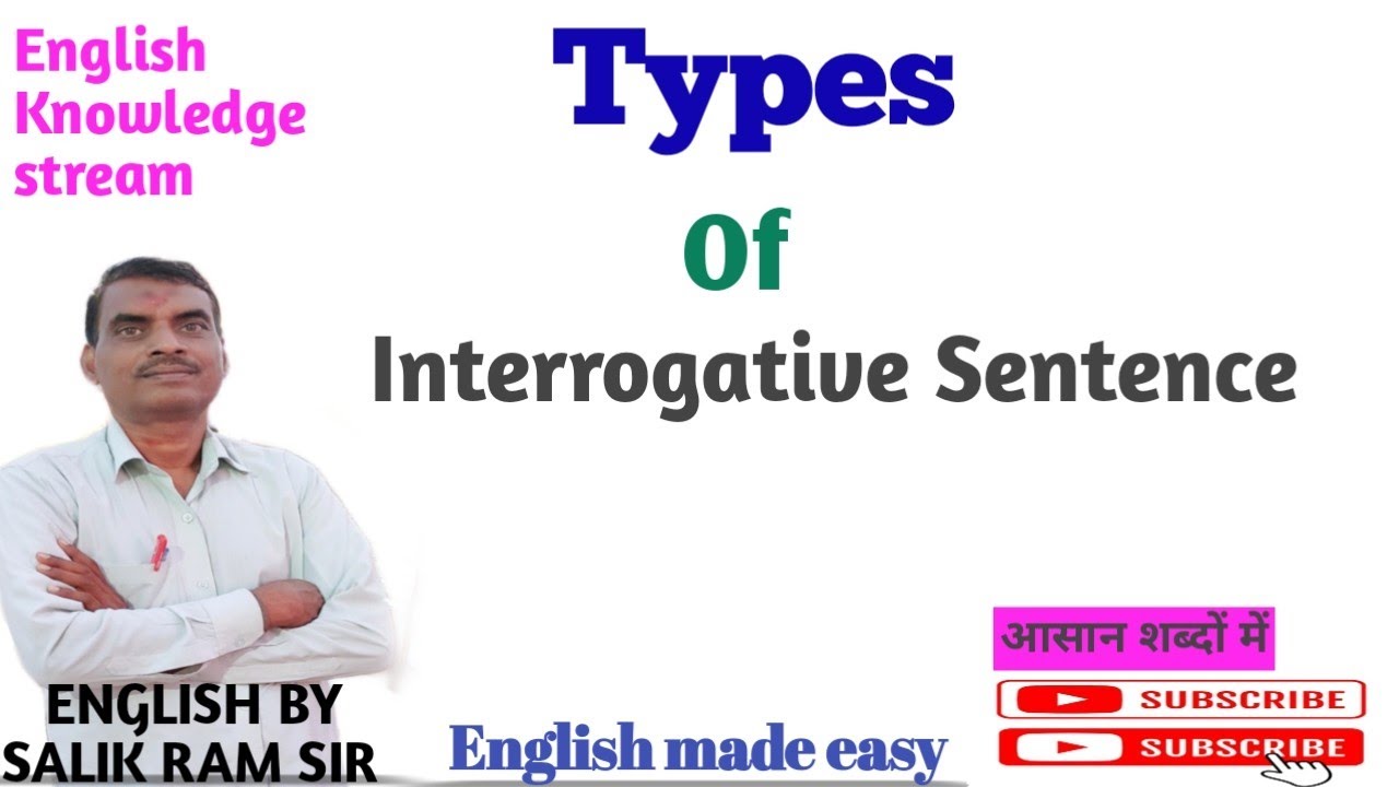 Types of Interrogative sentence | English knowledge stream | English By ...
