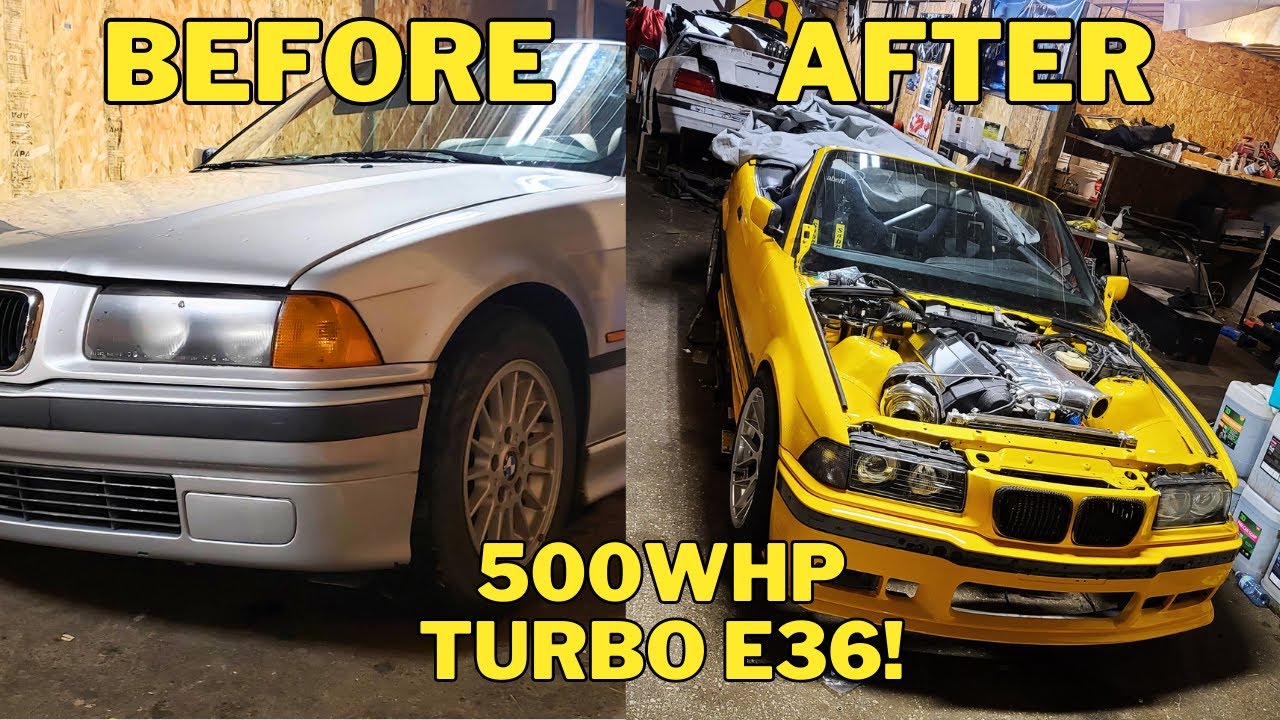 Building a Turbo BMW E36 in 10 Minutes! - YouTube