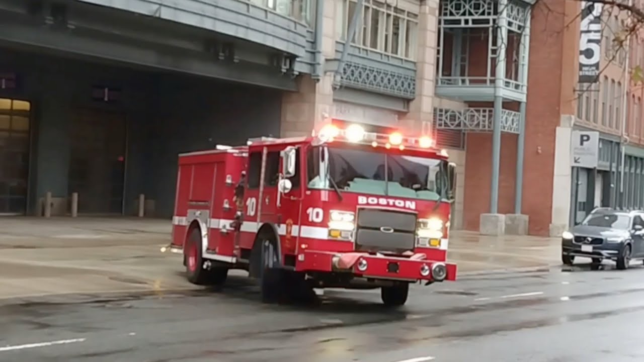 Boston Engine 10 responding - YouTube