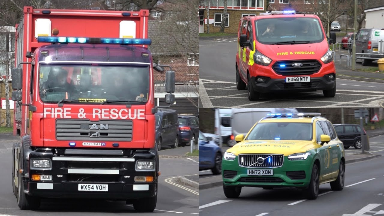 *VERY RARE* USAR module one and USAR crew van turnout of Eastleigh ...