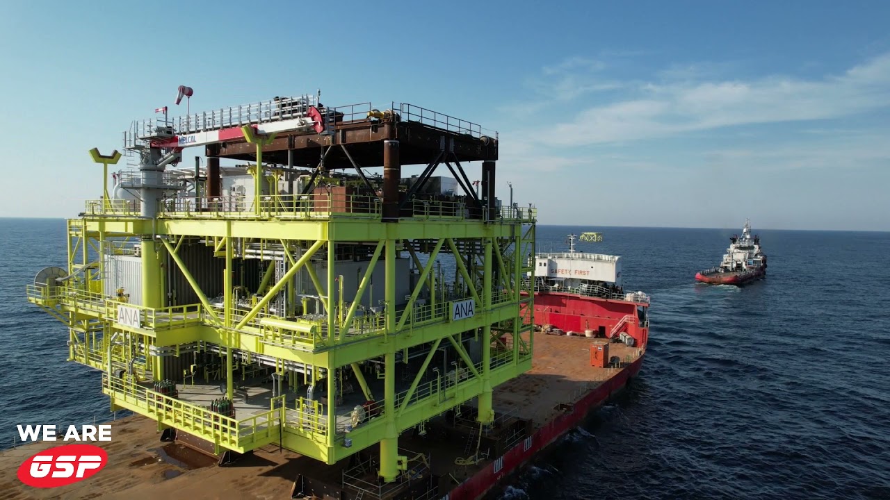 ANA Topside - Offshore Black Sea - Transport & Installation - YouTube