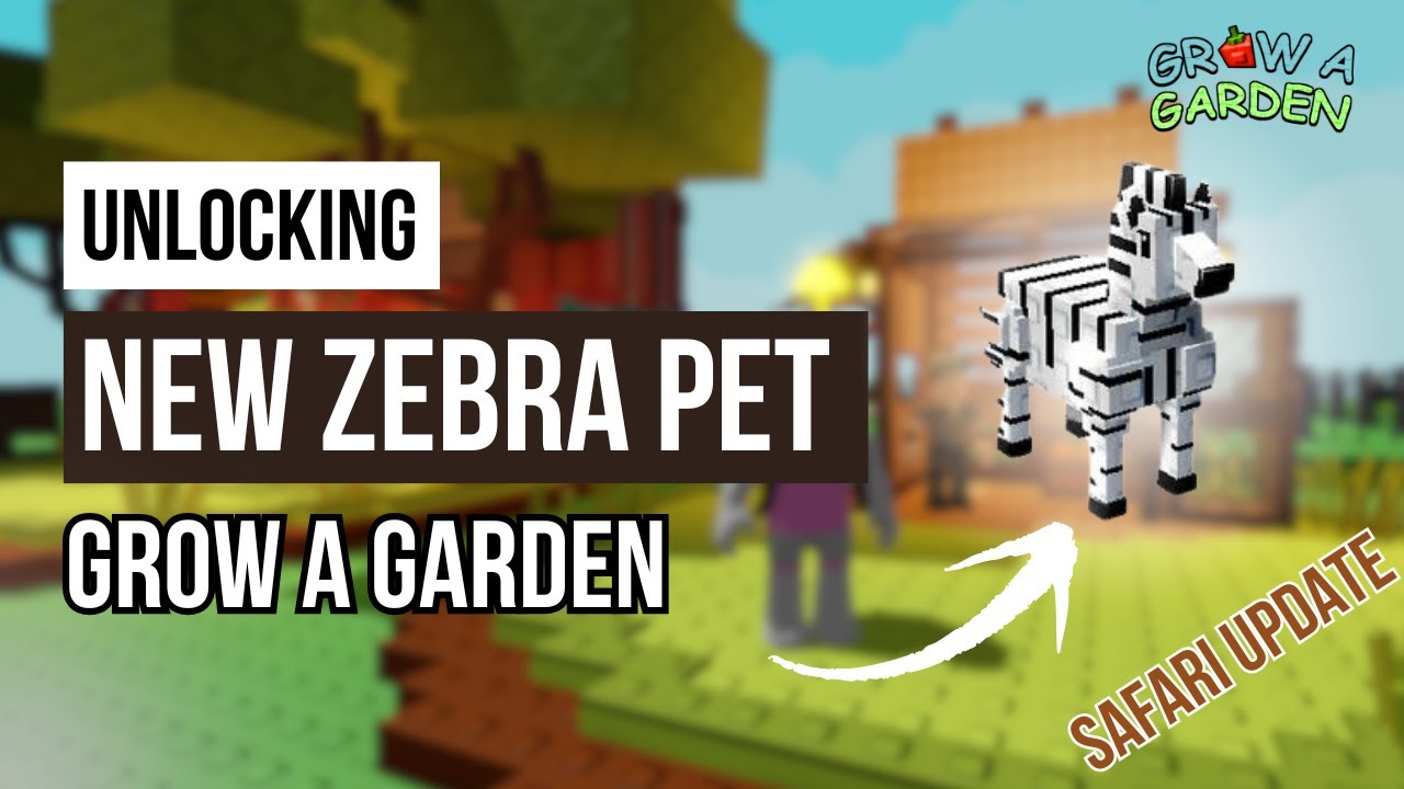 Zebra Pet Ability in Grow a Garden Roblox 🦓 | Safari Harvest Update ...