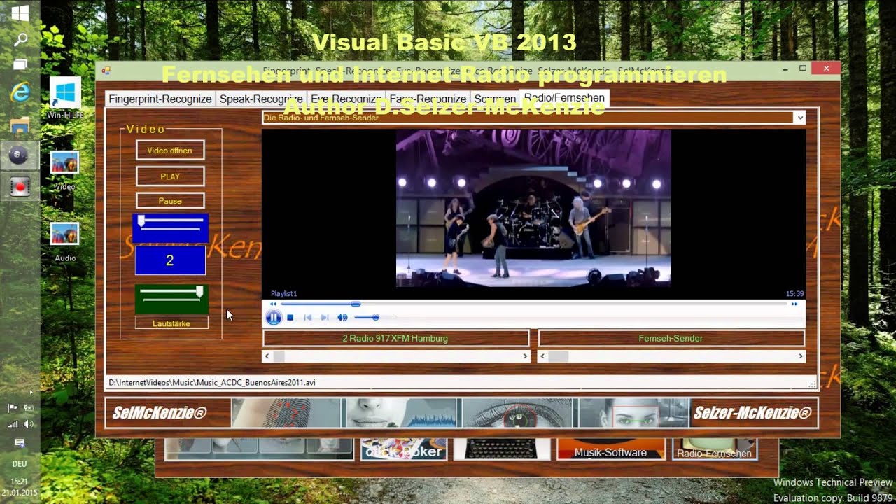 Visual Basic VB 2013 Internet-Radio und Fernsehen programmieren - YouTube