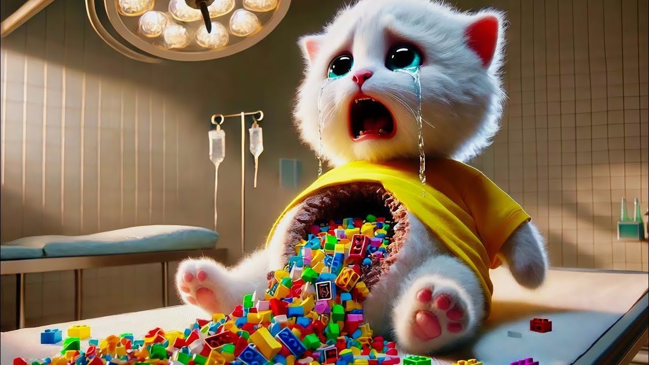 Kitten Belly full of LEGO Bricks 🙀 after Mother Cat's Mistake #ai # ...