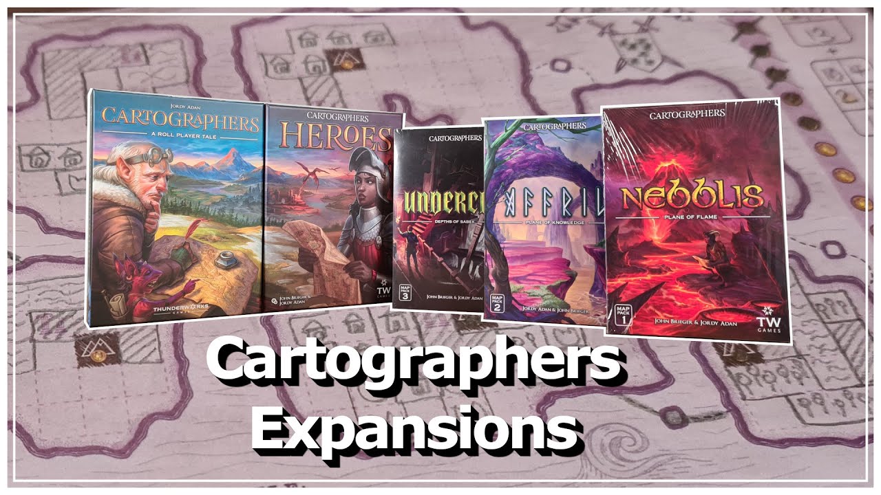 Cartographers Expansion Map Packs 1 - 3: Unboxing (What's In The Box ...
